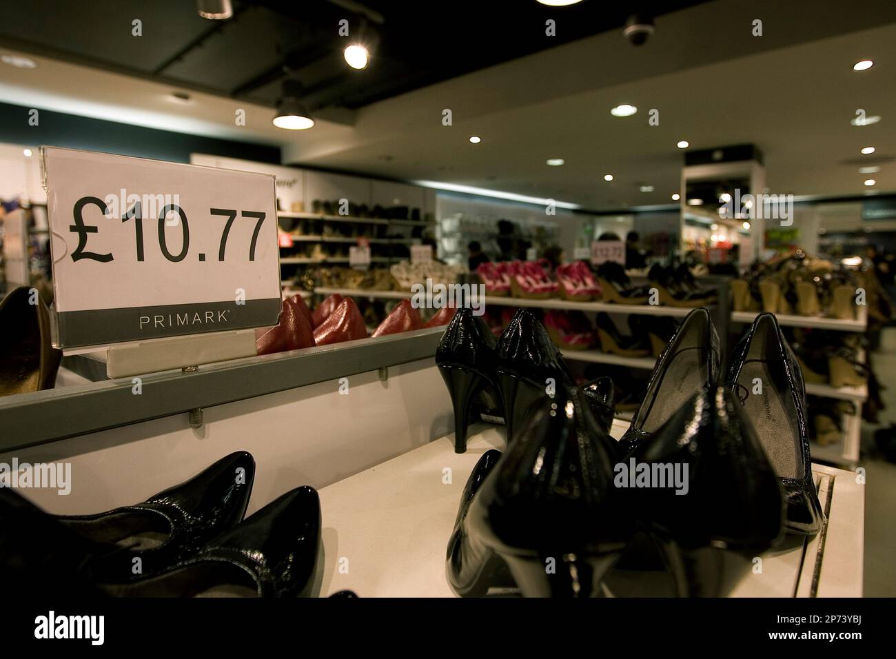 A shoe display inside Primark's flagship store on Oxford Stret, Central ...