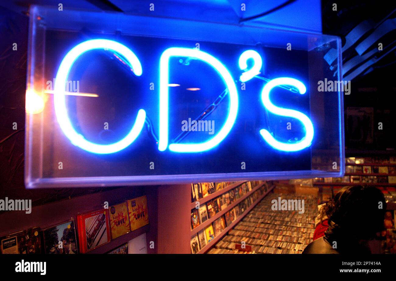The sign of a CD store in Camden (Newscast Limited via AP Images Stock ...