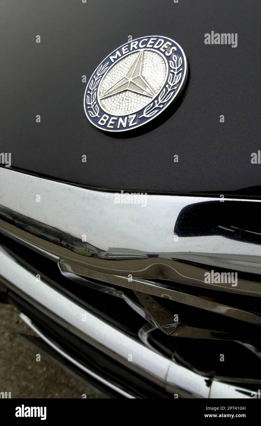 Picture shows the front end of a Mercedes- Benz vehicle. (Newscast ...