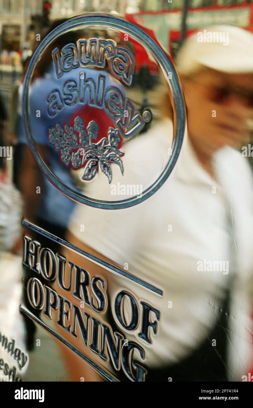 Pictured: Store sign outside a Laura Ashley store on Regent Street ...