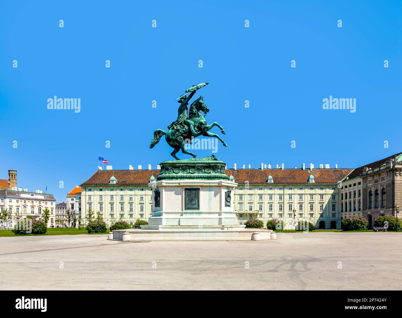 Vienna, Austria - April 24, 2015: View of Heldenplatz - public space ...