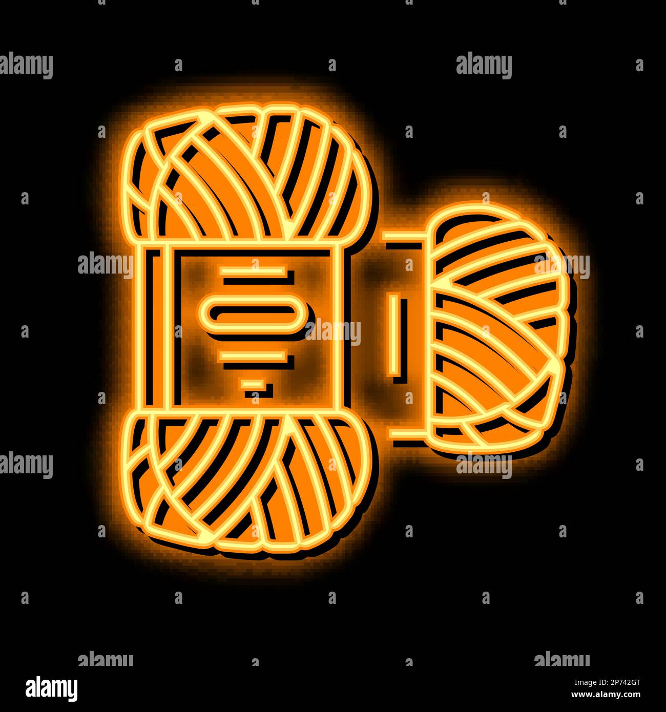 yarn wool neon glow icon illustration Stock Vector Image & Art - Alamy
