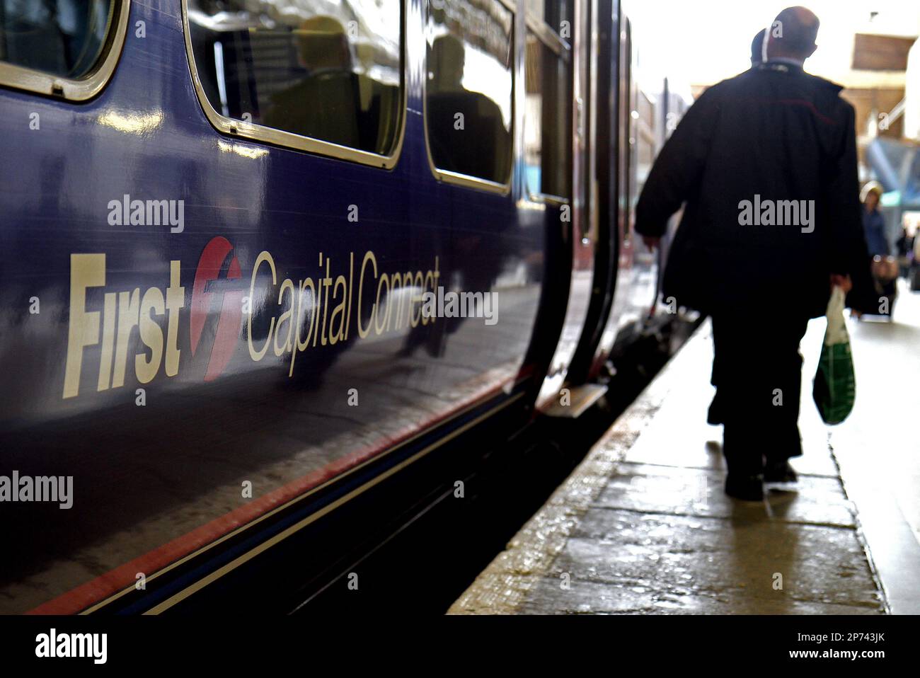 First capital connect train at Kings Cross station, London. (Newscast ...