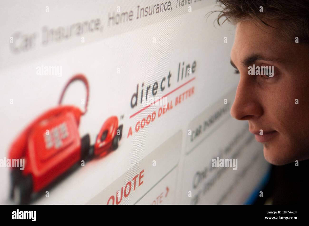 Illustrative image of the Direct Line website. (Newscast Limited via AP ...