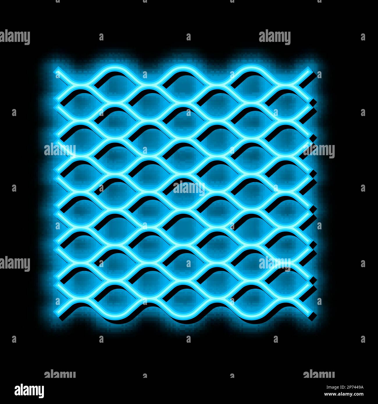 expanded sheet metal neon glow icon illustration Stock Vector Image ...