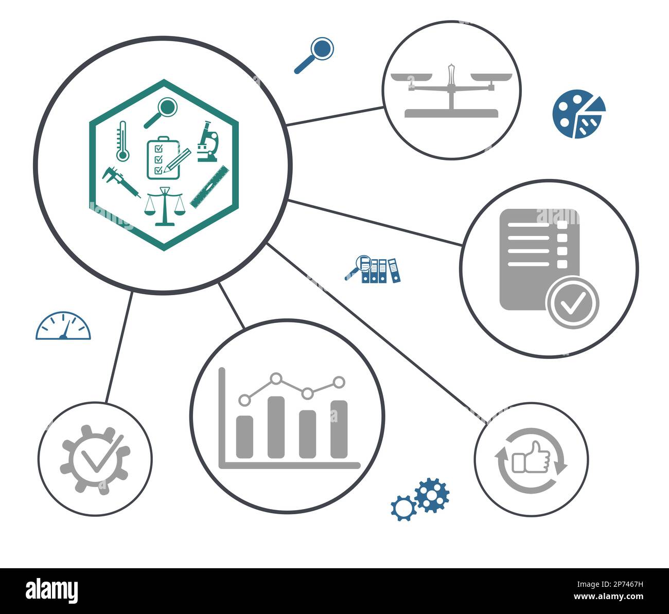 Business assessment concept icon Cut Out Stock Images & Pictures - Alamy