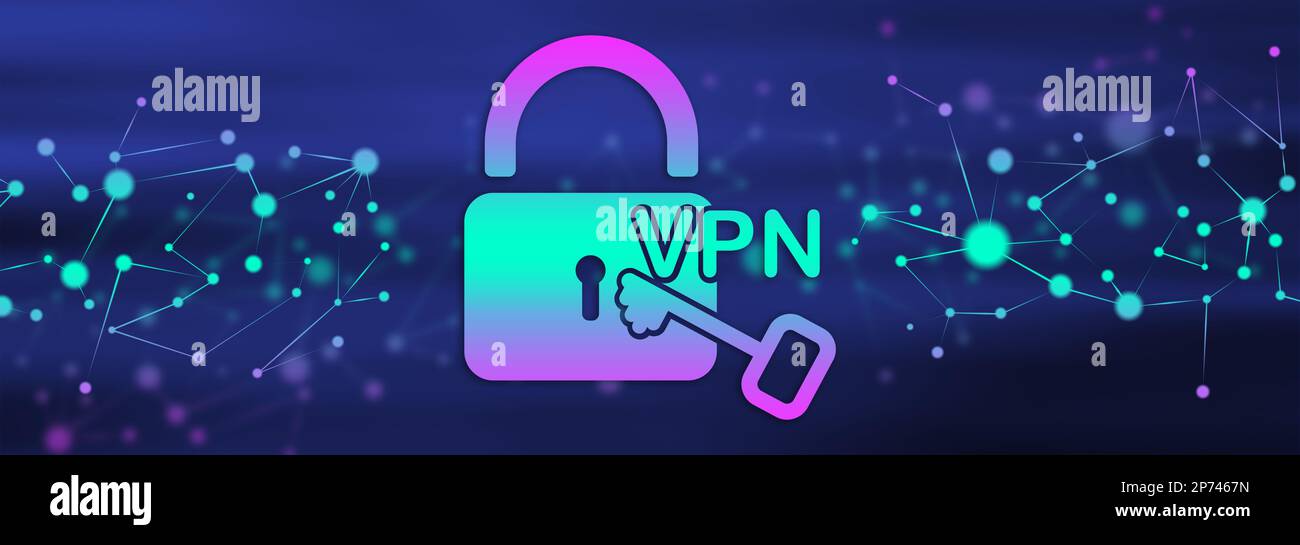 Illustration of a vpn concept Stock Photo - Alamy