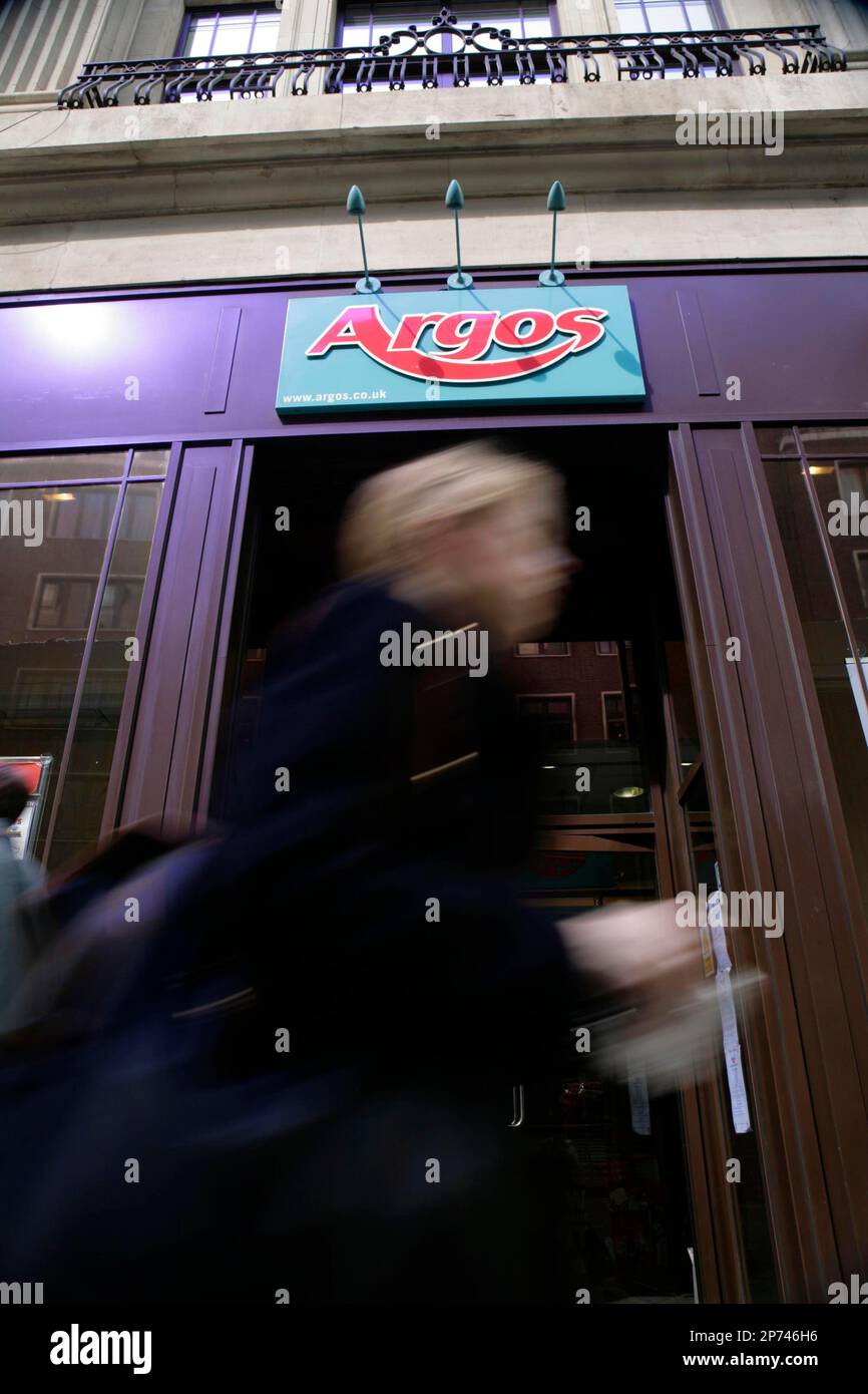 Exterior of an Argos store. Part of the Home Retail Group. (Newscast ...