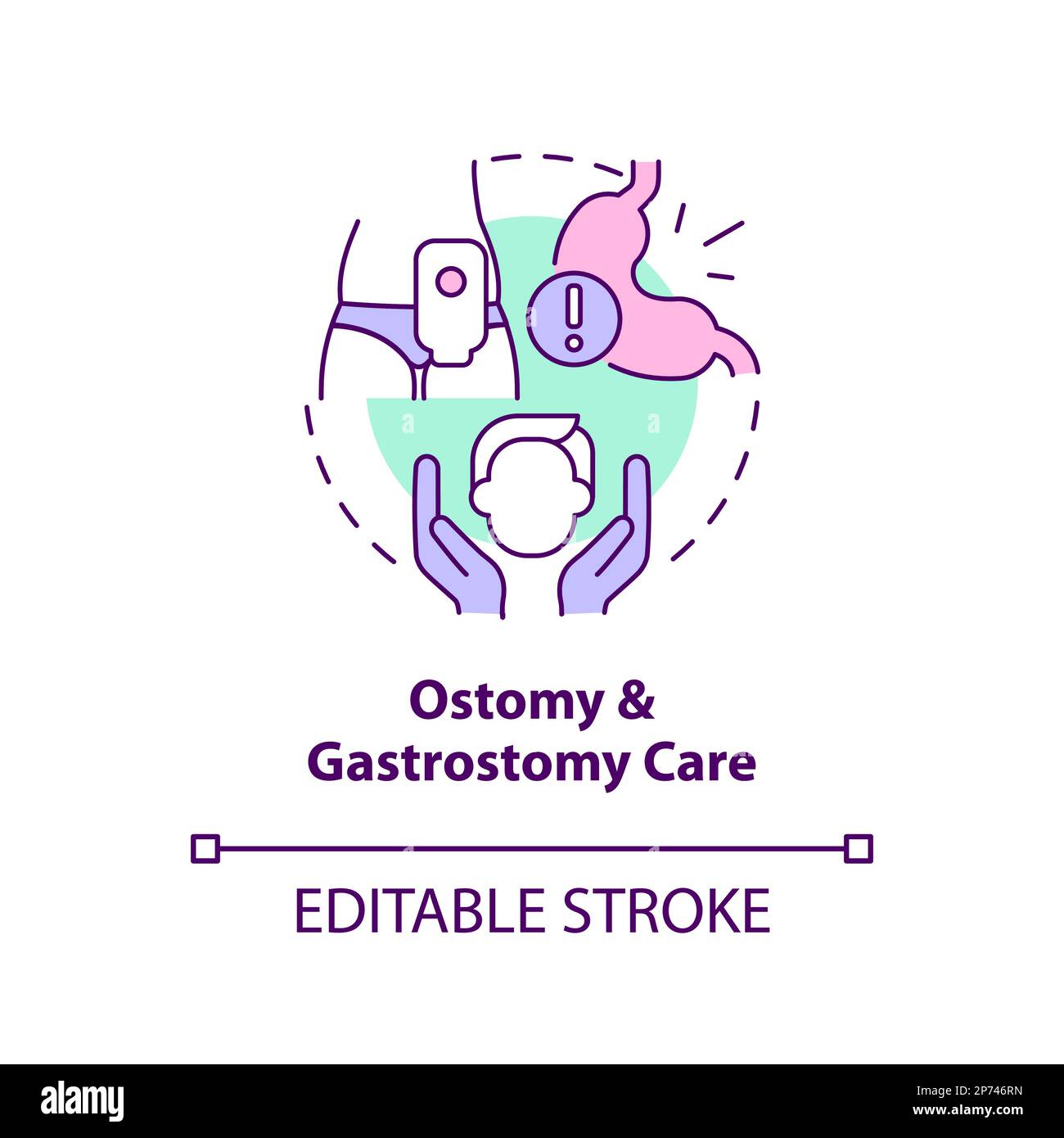 Ostomy and gastrostomy care concept icon Stock Vector Image & Art - Alamy