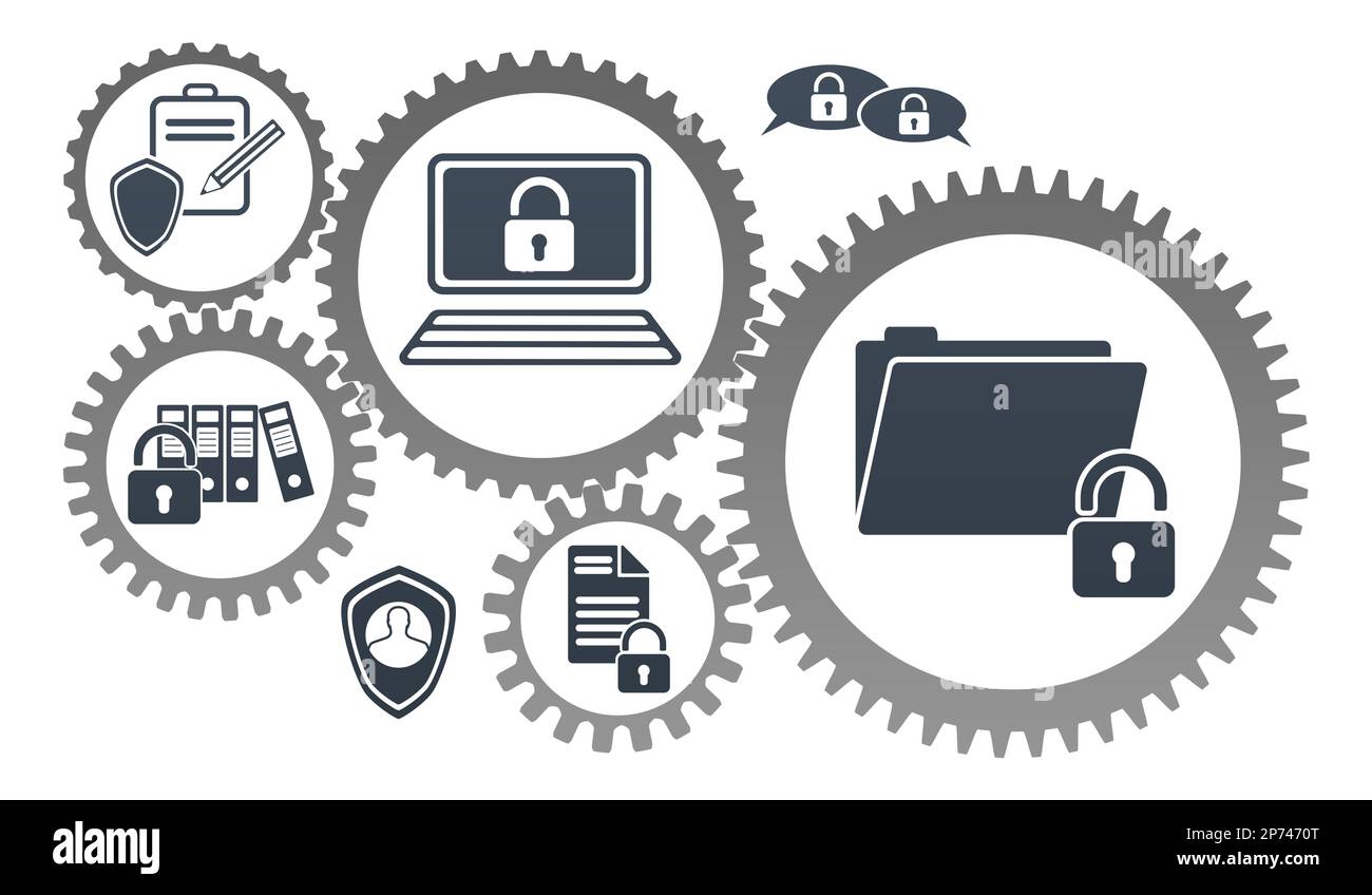 Illustration of a confidential data concept Stock Photo - Alamy