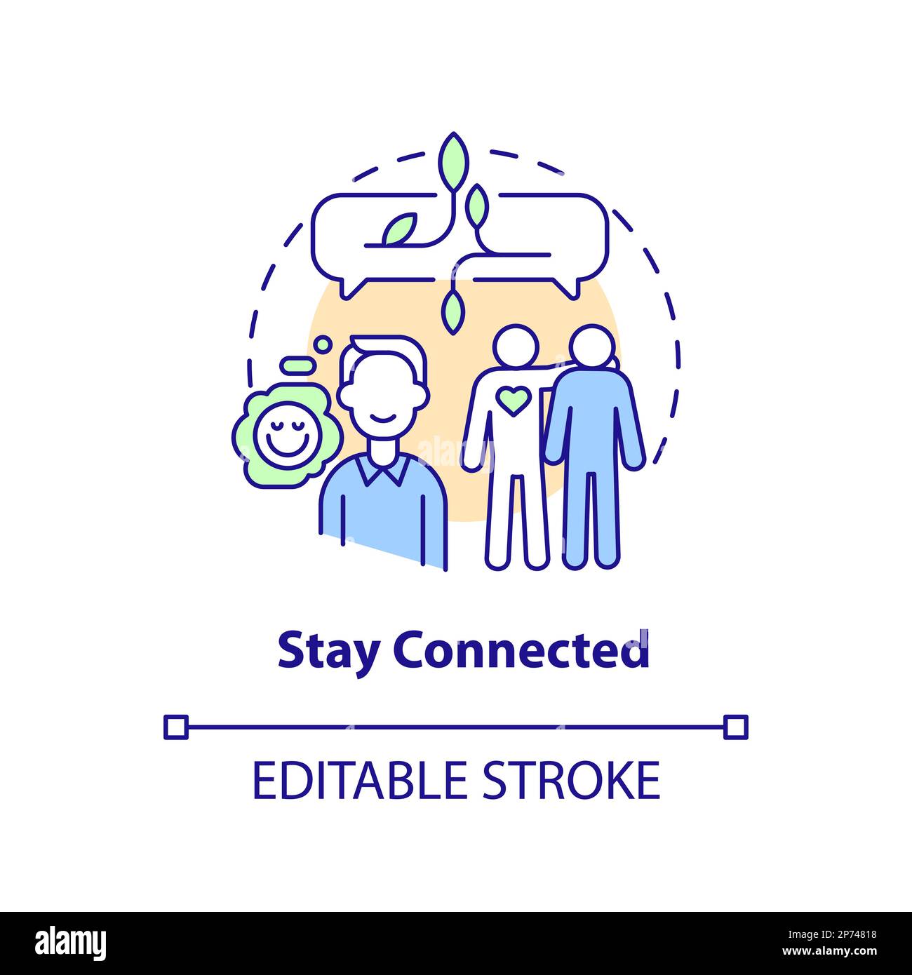 Stay connected concept icon Stock Vector Image & Art - Alamy
