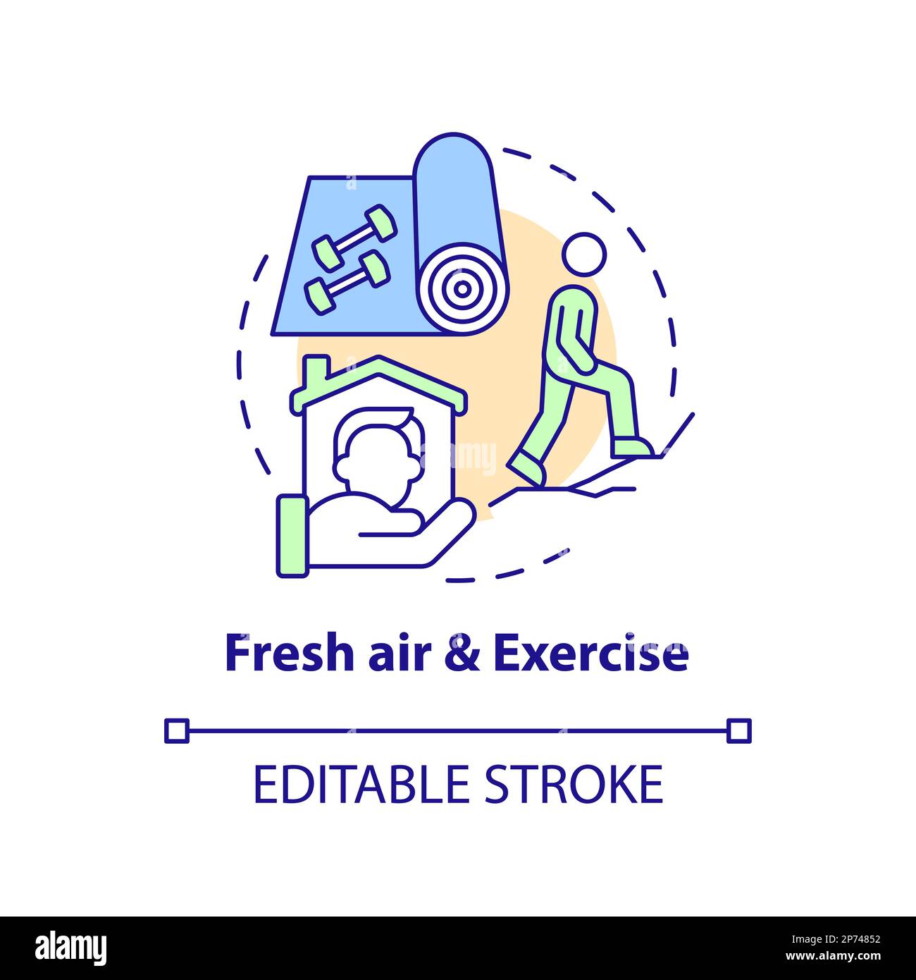 Exercise fresh air Stock Vector Images - Alamy