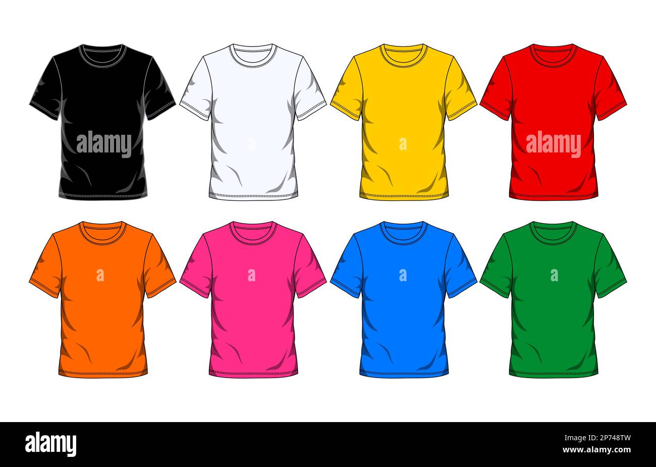 Colors t-shirt template. Vector illustration Stock Vector Image & Art ...