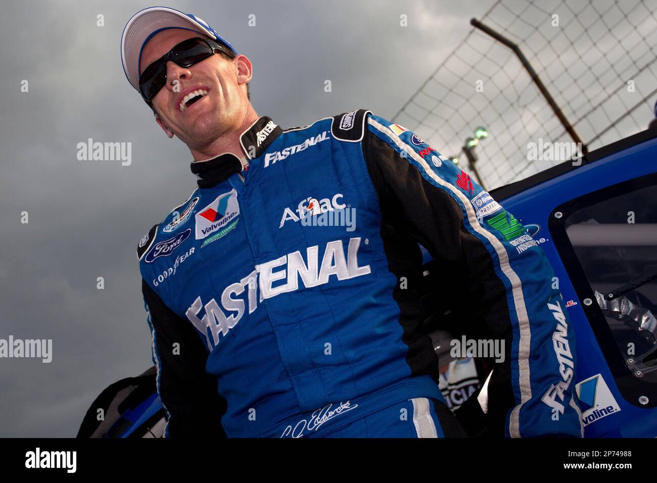 Clermont, IN - JUL 30, 2011: Carl Edwards (60) during pre race action ...