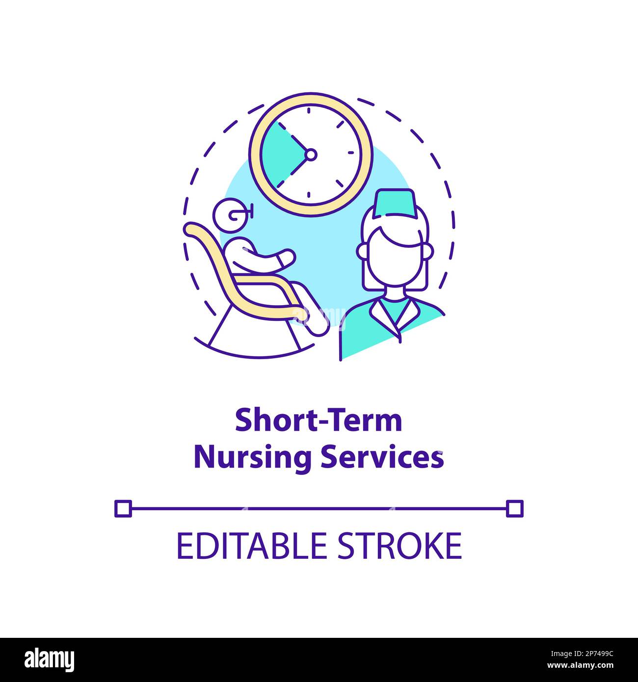 Short-term nursing services concept icon Stock Vector Image & Art - Alamy