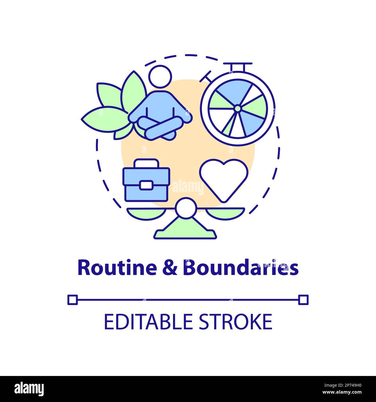 Routine and boundaries concept icon Stock Vector Image & Art - Alamy