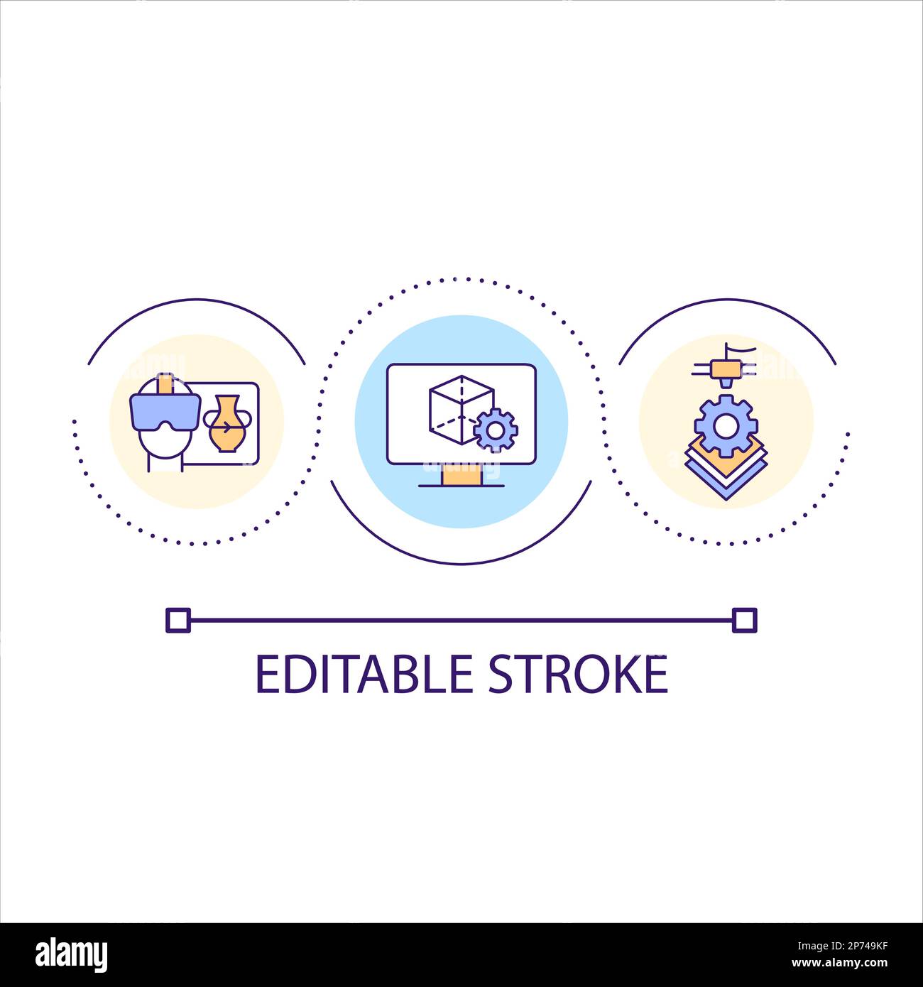 Create 3d models in metaverse loop concept icon Stock Vector Image ... Create 3d models in metaverse loop concept icon Stock Vector Image ...