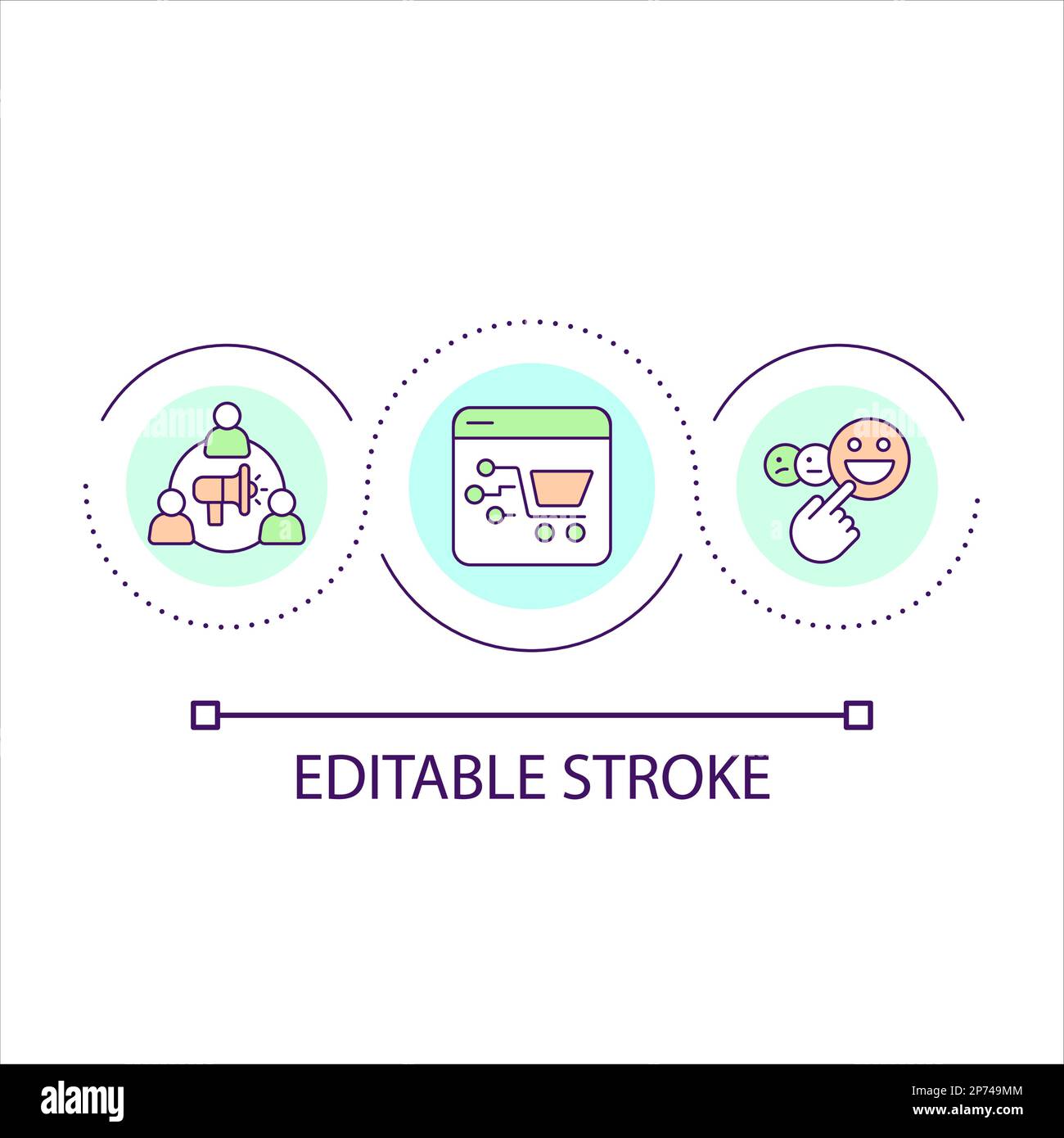 E commerce promotion technology loop concept icon Stock Vector Image ...