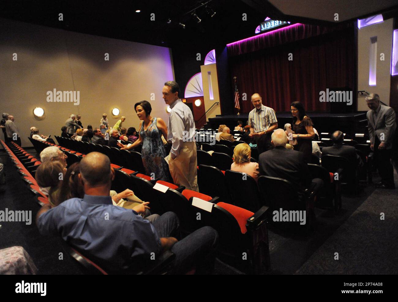 In this Saturday, July 23, 2011 photo, donors fill the new Liberty Hall ...