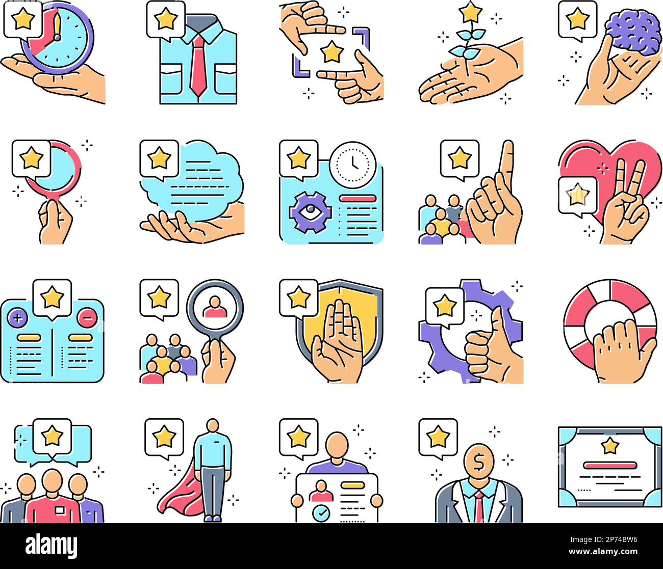 Skill hard working Stock Vector Images - Alamy