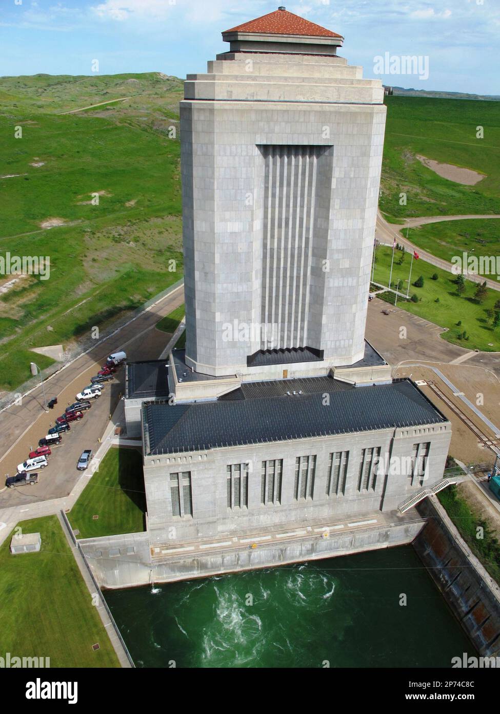 In this June 23, 2011 photo, the First Powerhouse at Fort Peck Dam ...
