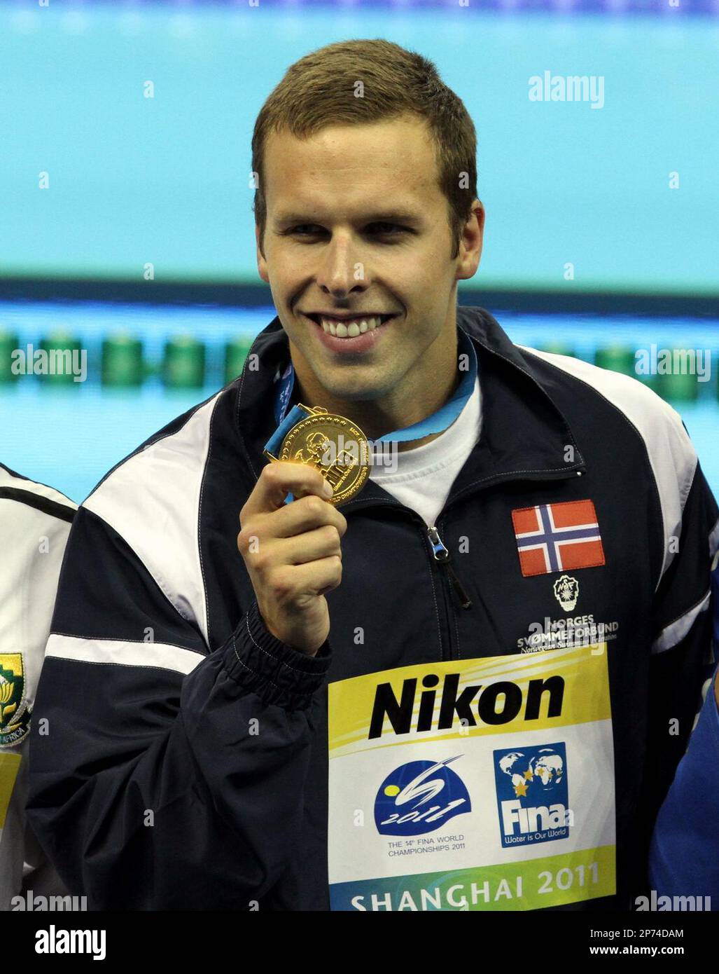 Jul 25, 2011; Shanghai, CHINA; Gold medalist Alexander Dale Oen of ...
