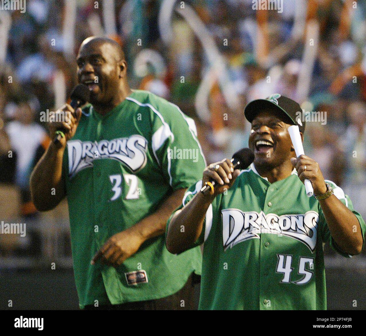 Dayton Dragons owners, Magic Johnson, left, and Archie Griffin ...