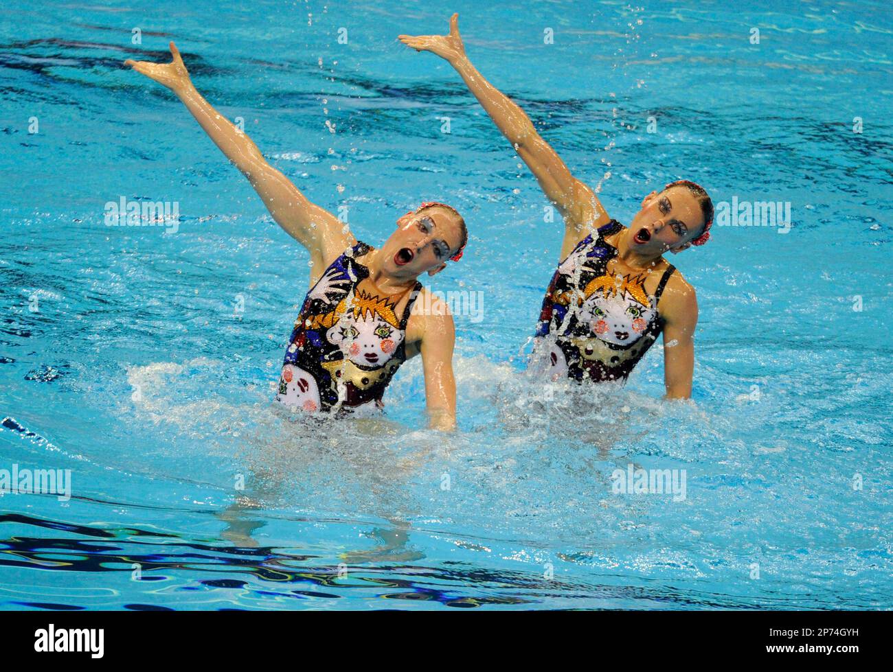 Jul 22, 2011; Shanghai, CHINA; Natalia Ishchenko and Svetlana Romashina ...