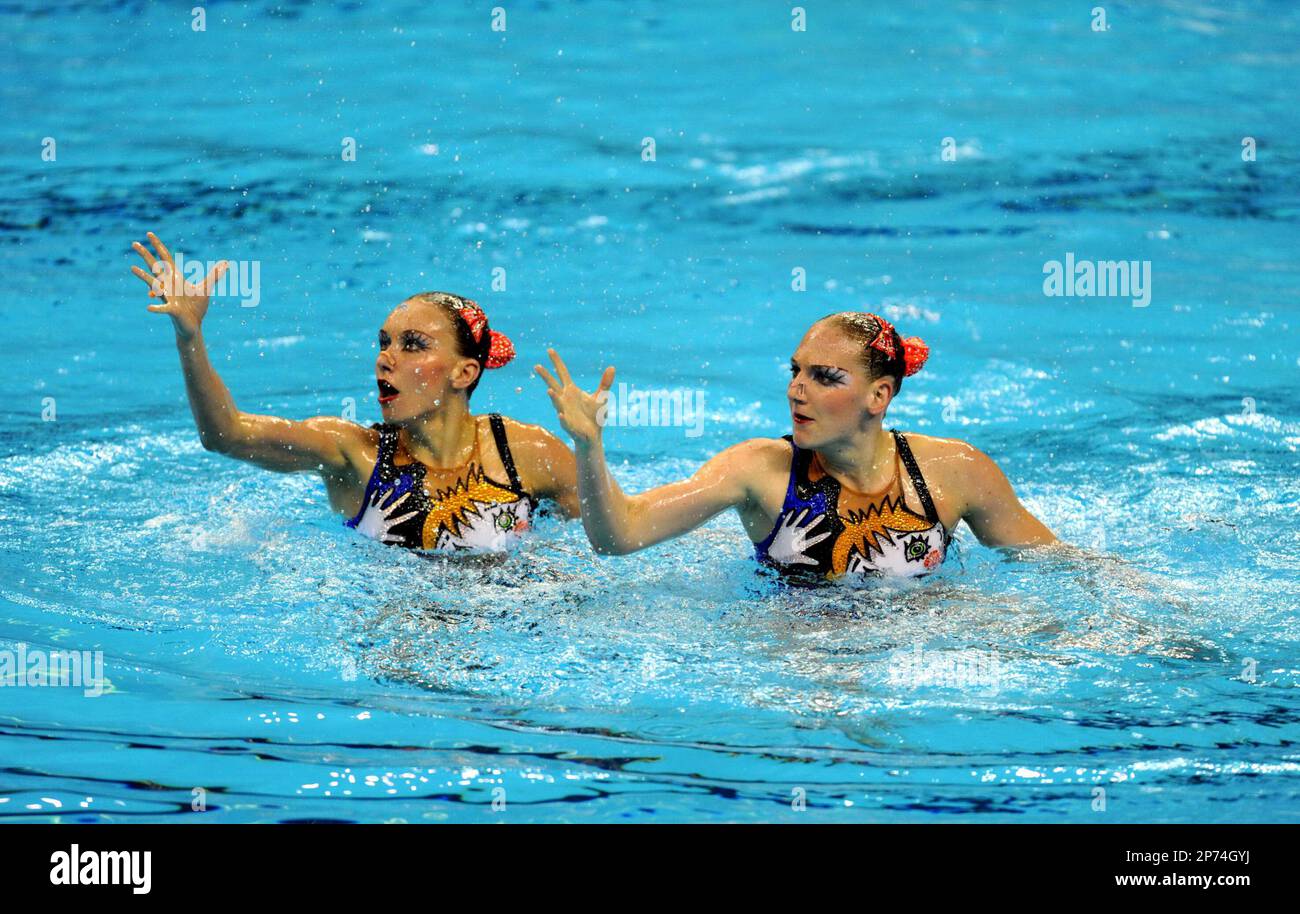 Jul 22, 2011; Shanghai, CHINA; Natalia Ishchenko and Svetlana Romashina ...