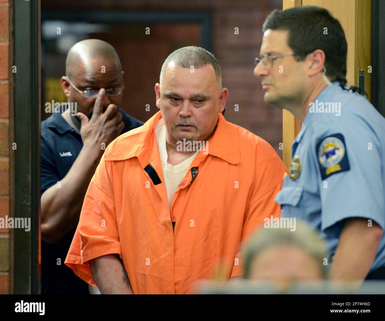 Pedro Miranda Is Led Into The Courtroom For His Sentencing At Superior