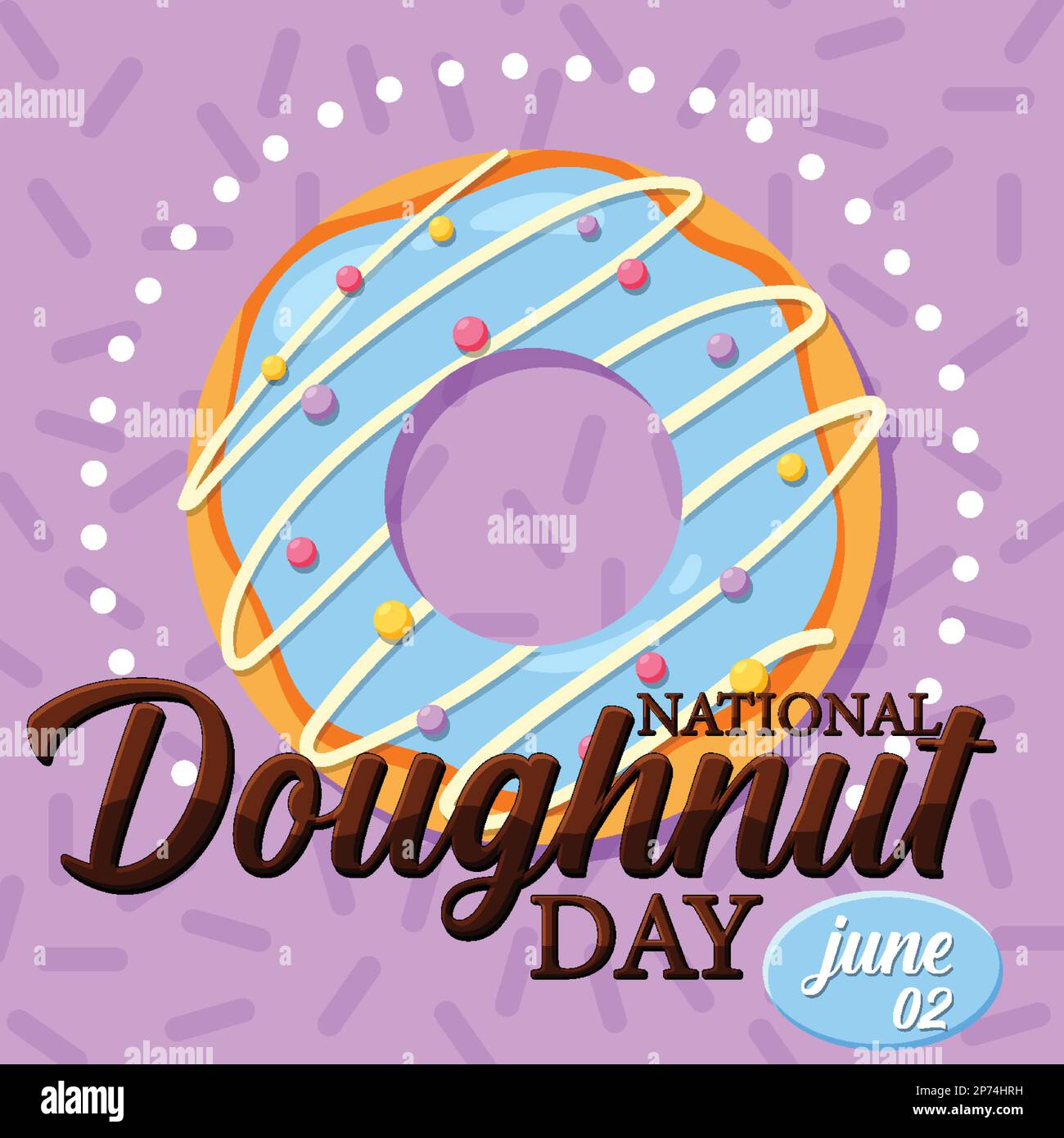 Happy doughnut day in June logo illustration Stock Vector Image & Art ...