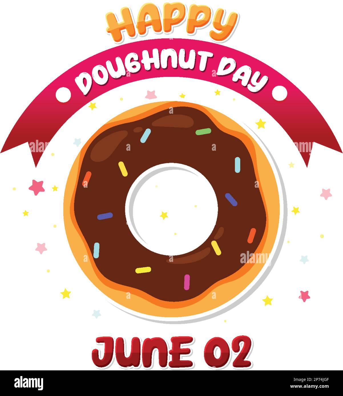 Happy doughnut day in June logo illustration Stock Vector Image & Art ...