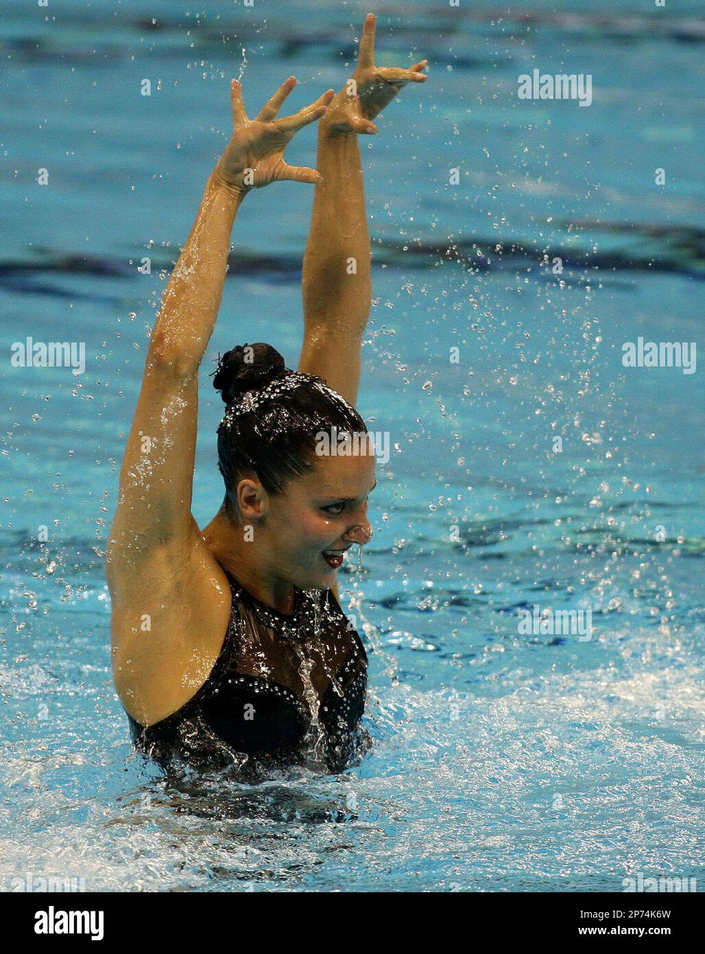 Jul 20, 2011; Shanghai, CHINA; Andrea Fuentes of Spain competes in the ...