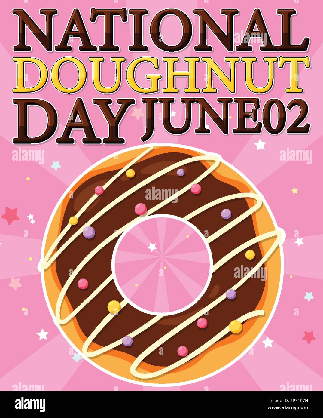 Happy doughnut day in June logo illustration Stock Vector Image & Art ...