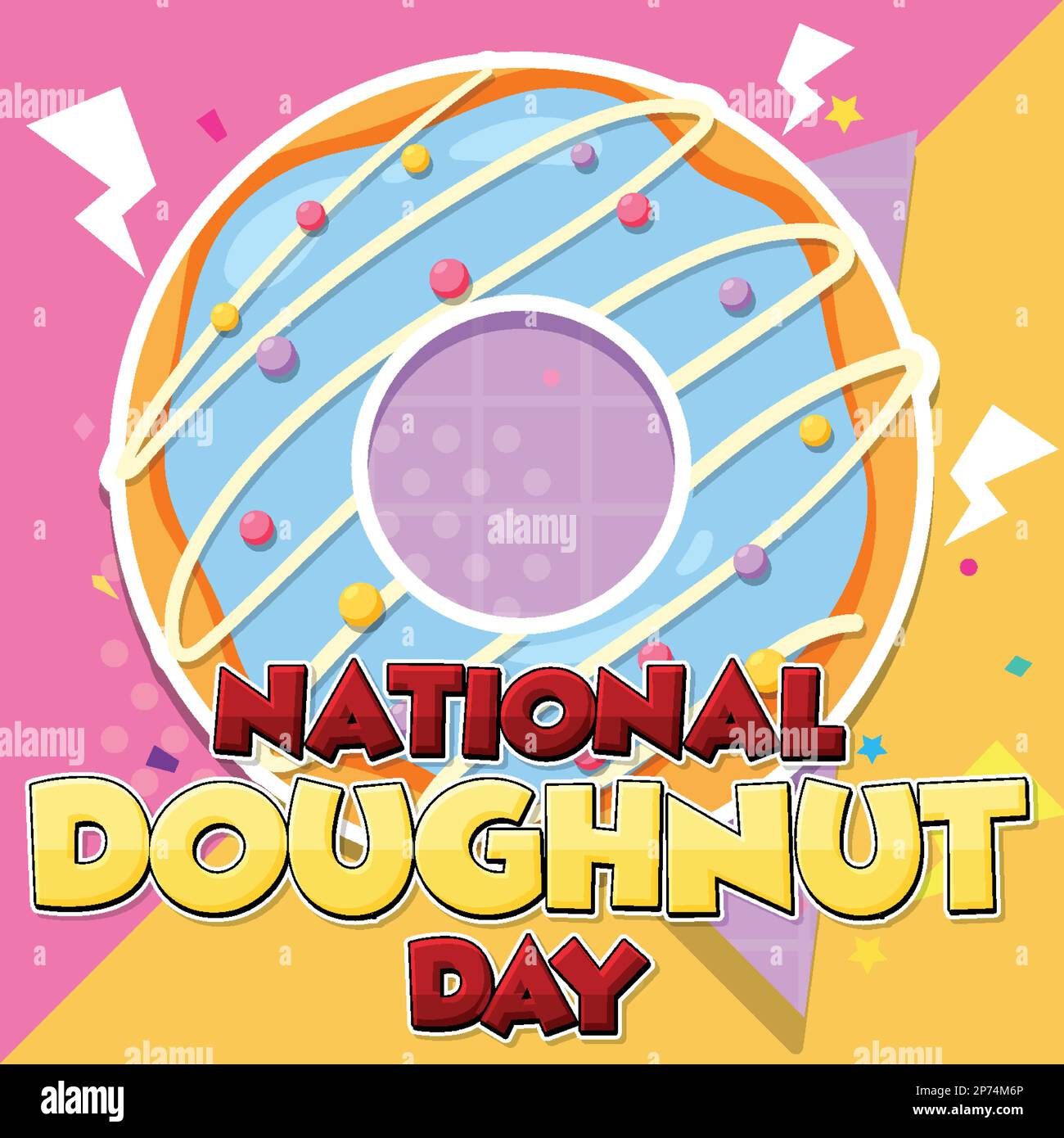 Happy doughnut day in June logo illustration Stock Vector Image & Art ...
