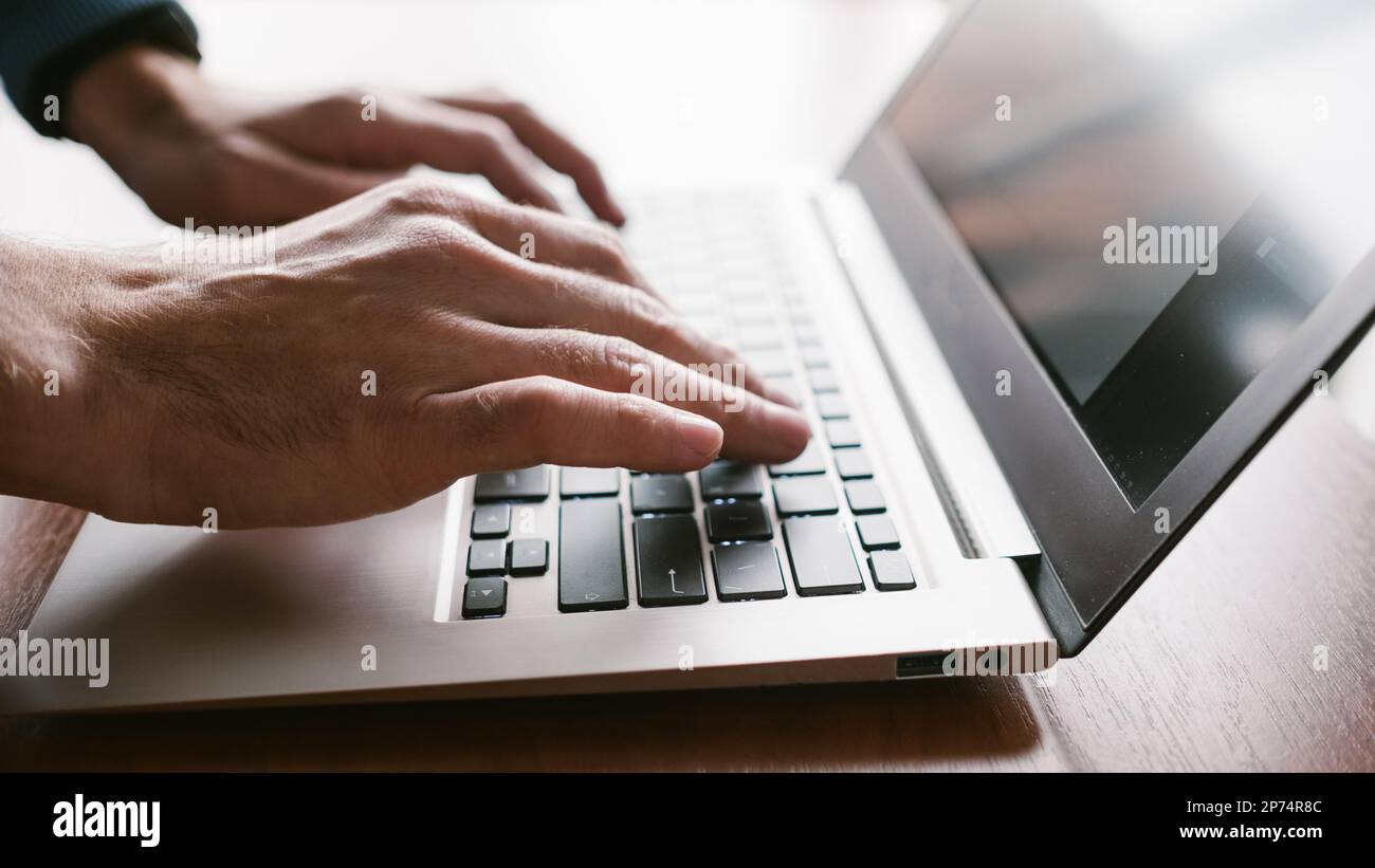 office workplace laptop business clients Stock Photo - Alamy