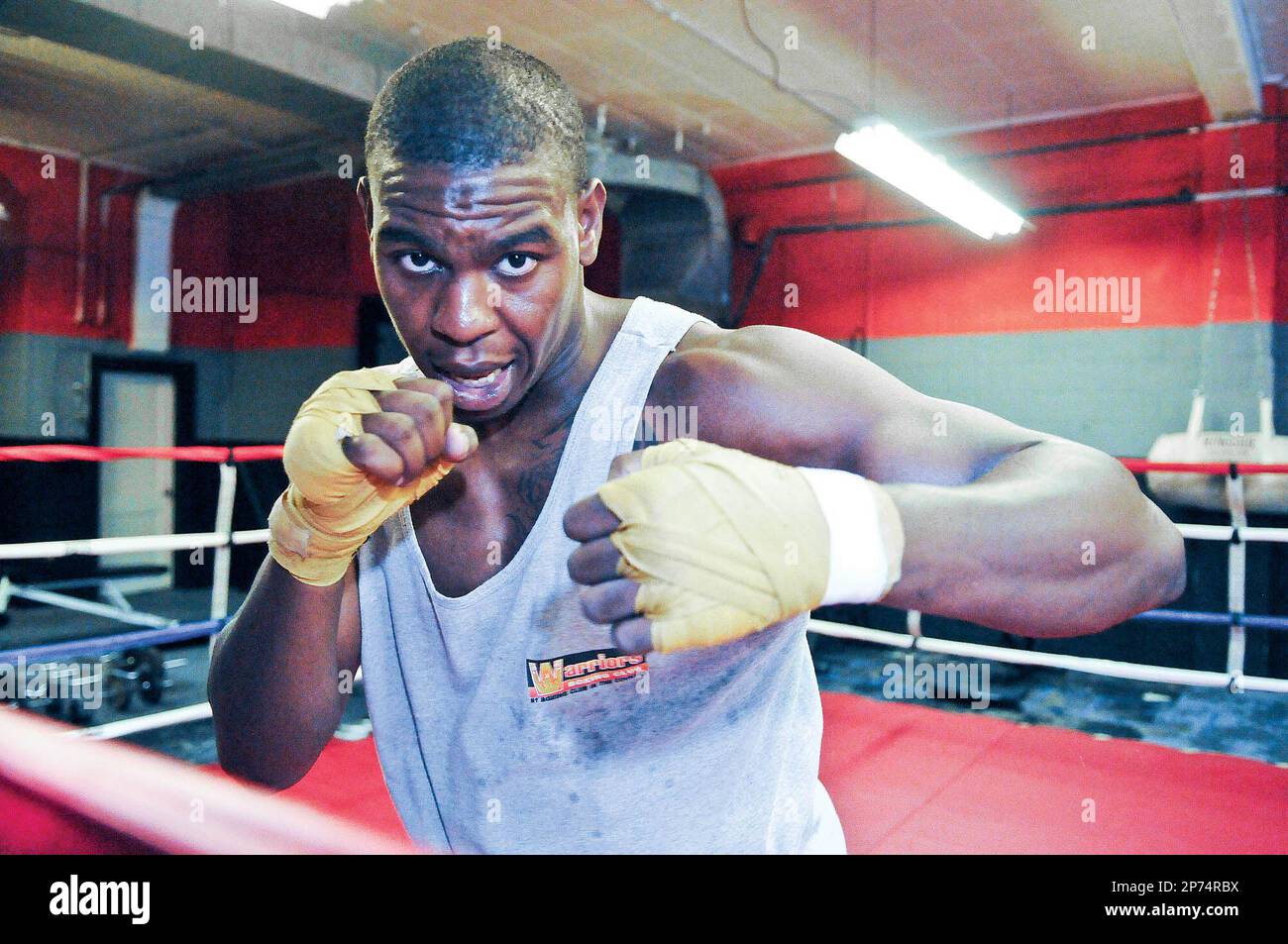 This photo made July 13, 2011, shows Elijah McCall posing at a gym in ...