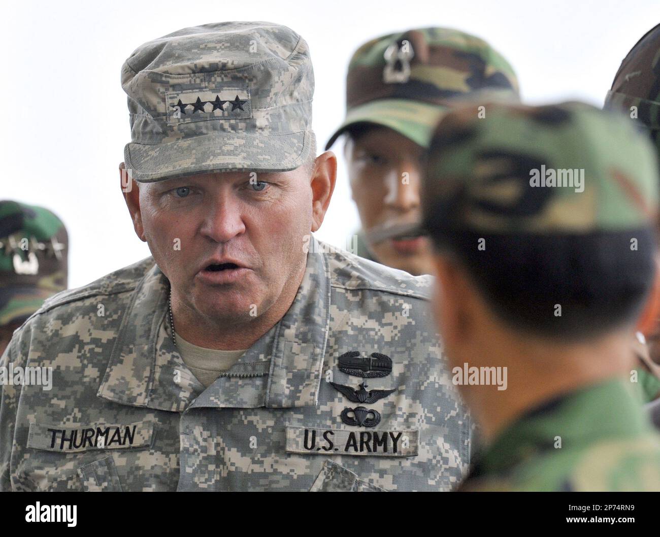 U.S. Army Gen. James Thurman, left, new commander of U.S. forces in ...