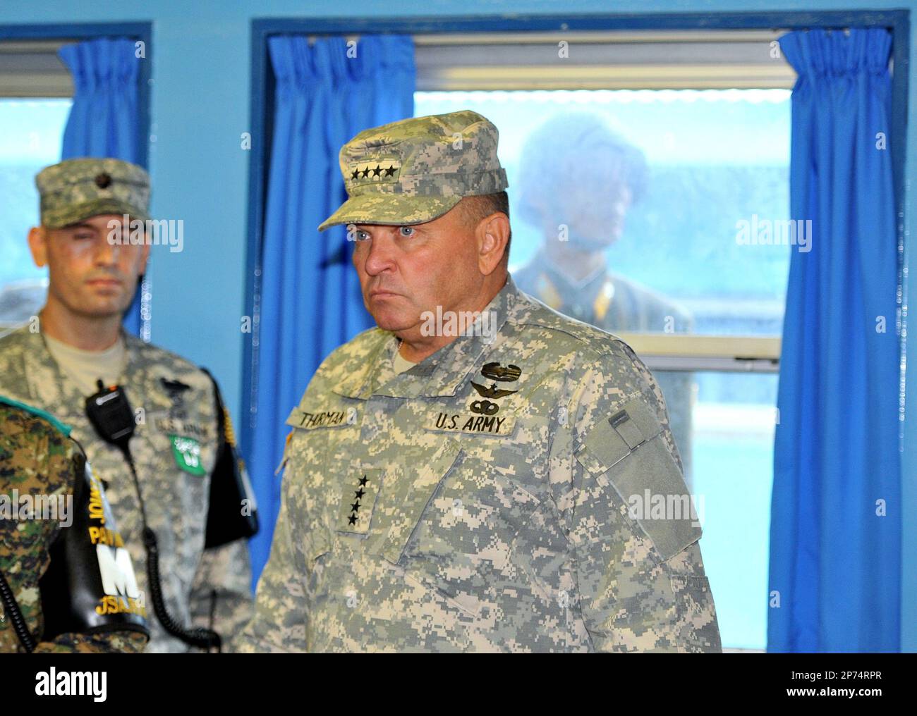 U.S. Army Gen. James Thurman, left, new commander of U.S. forces stands ...