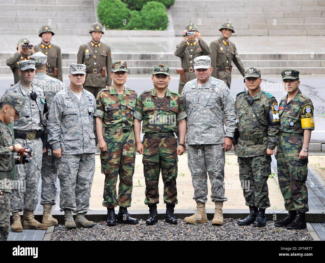 U.S. Army Gen. James Thurman, third from right, the new commander of U ...