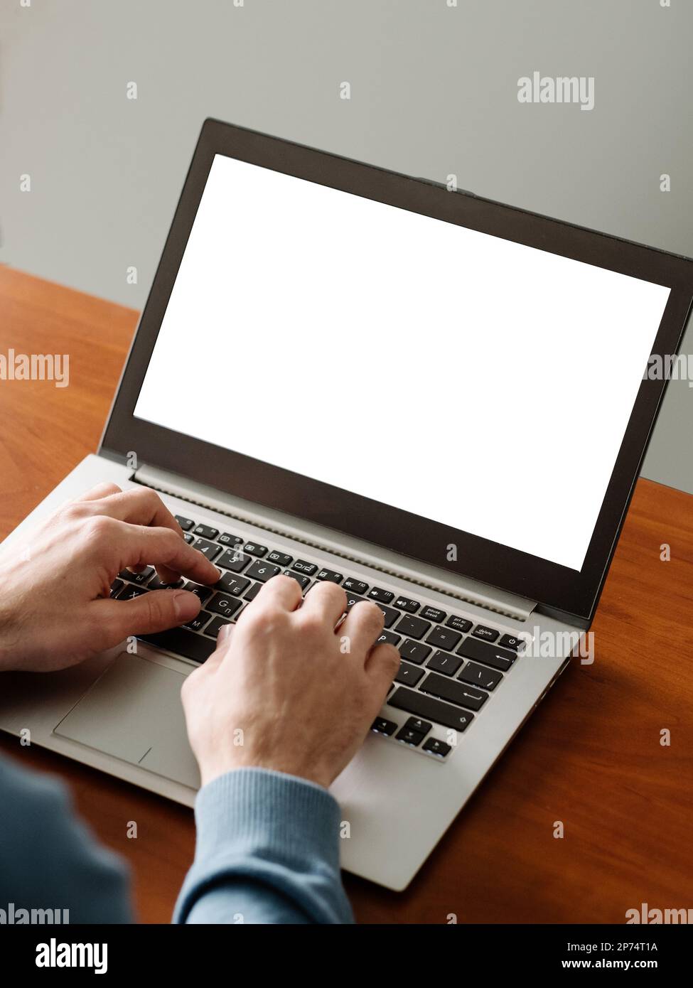typing courses laptop keyboard improve training Stock Photo - Alamy