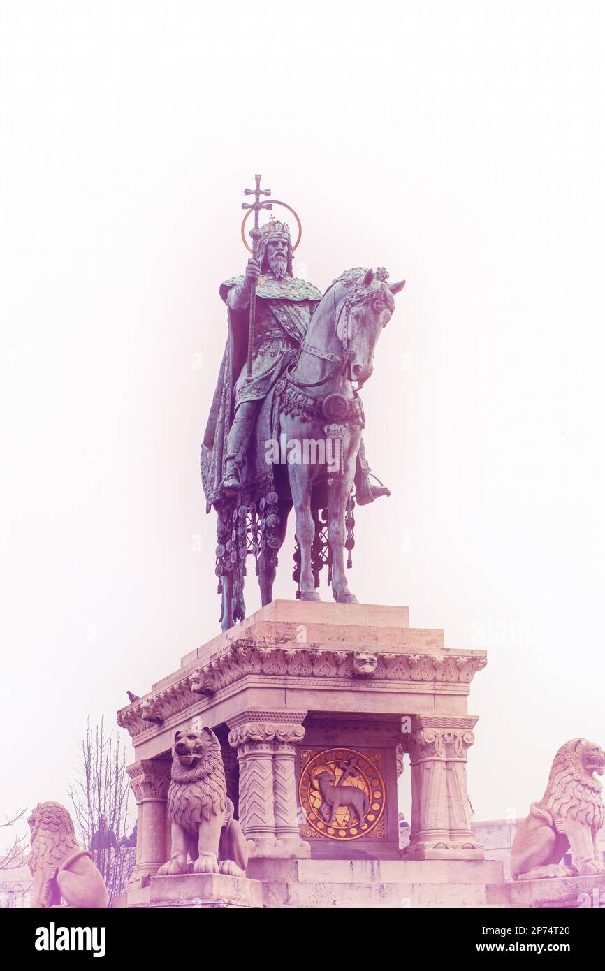 Statue of Saint Stephen in Budapest,Hungary Stock Photo - Alamy