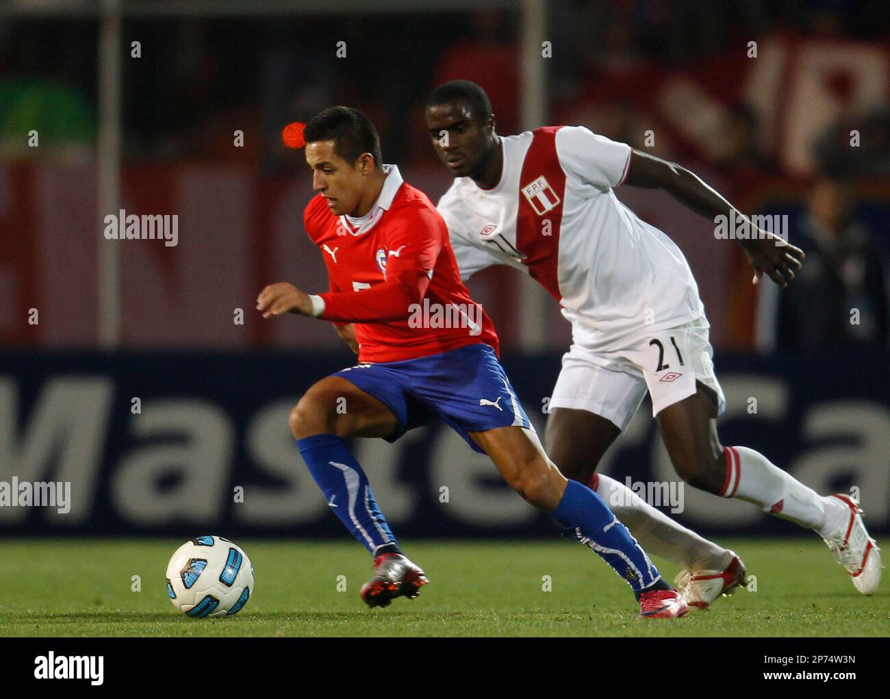 Chile's Alexis Sanchez controls the ball during a group C Copa America ...