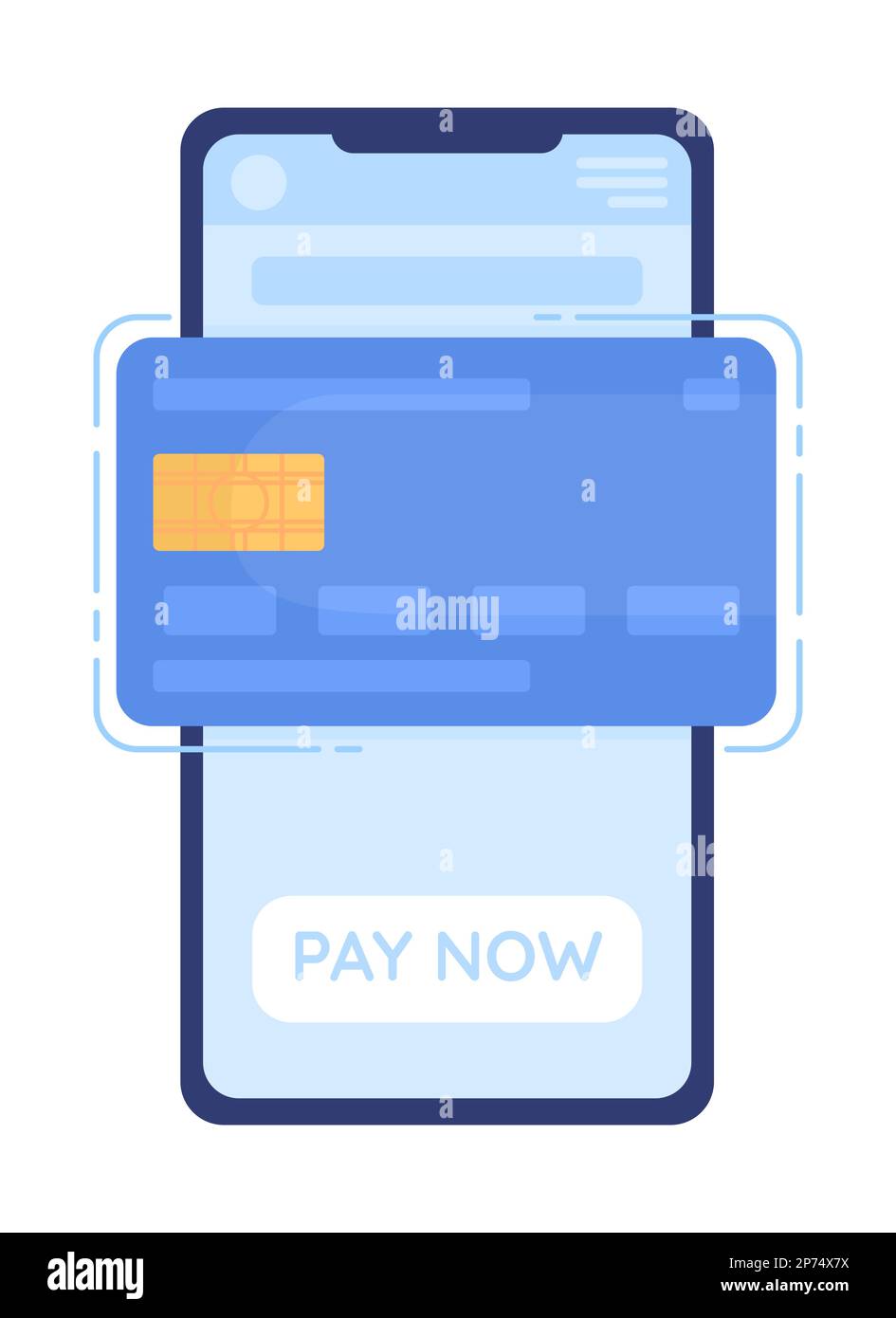 Online mobile banking app on smartphone flat concept vector spot ...