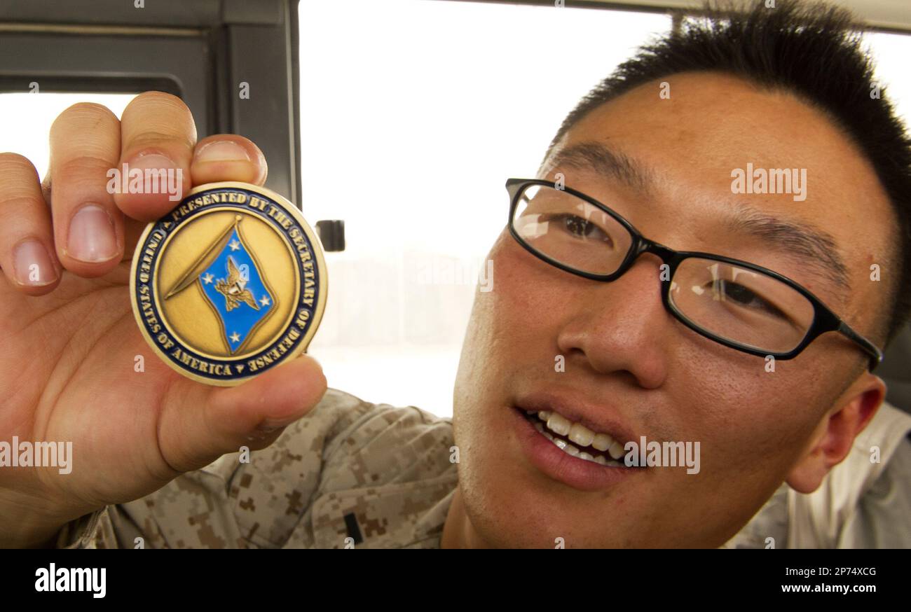 USMC First Lt. Alex Lim, from Centreville, Virginia, poses for a photo ...