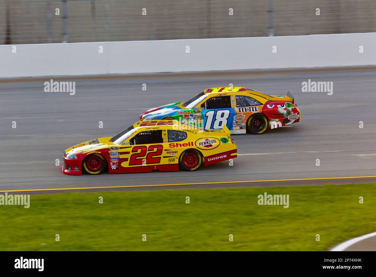 Sparta, KY - July 09, 2011: Brothers, Kurt (22) and Kyle Busch (18) and ...
