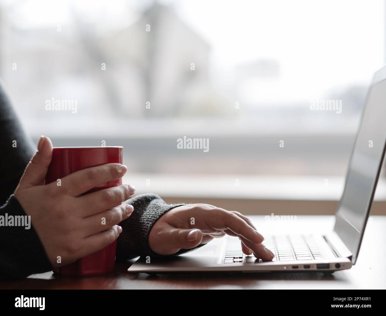 weekend day off pastime laptop social media browse Stock Photo - Alamy