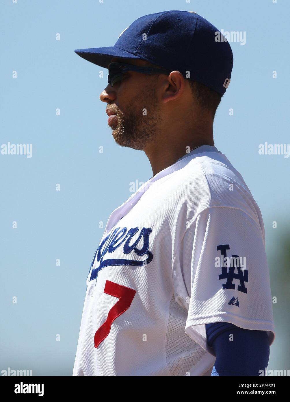 Los Angeles Dodgers first baseman James Loney during a baseball game ...