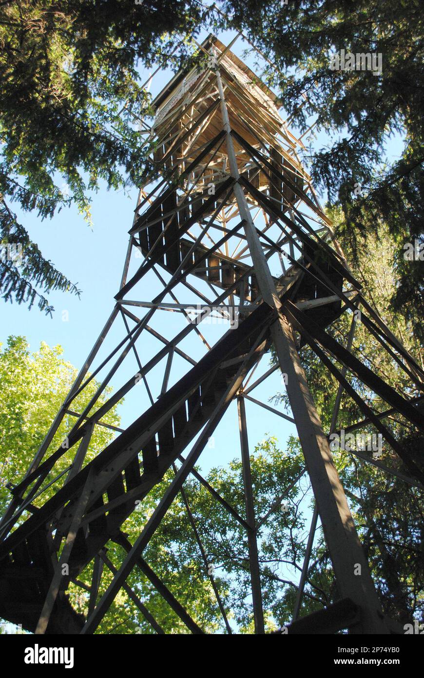 The Buckhorn Ridge tower, is shown on June 2, 2011, off Fire Tower Road ...