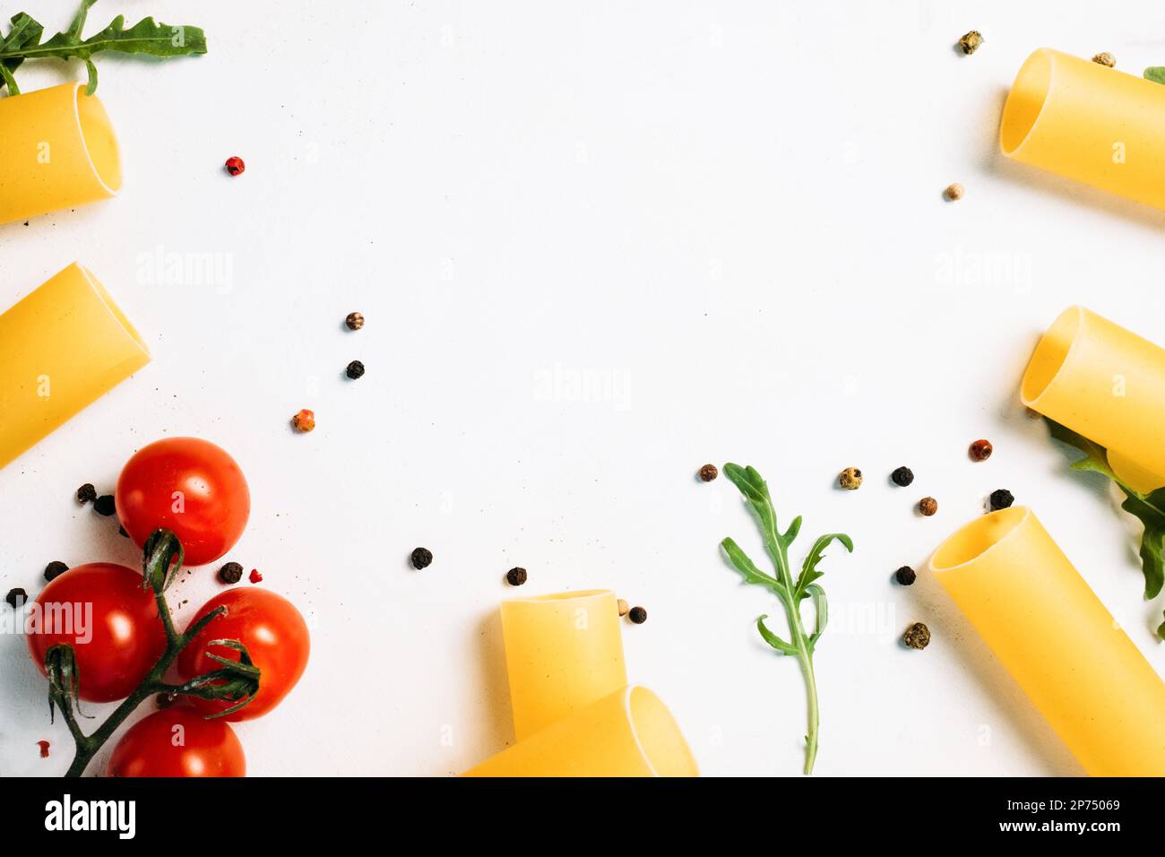 free space for cookery recipe on white background Stock Photo - Alamy